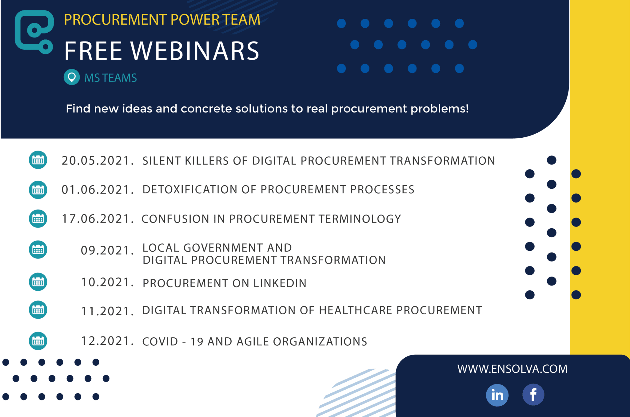 Free online procurement webinars | Ensolva